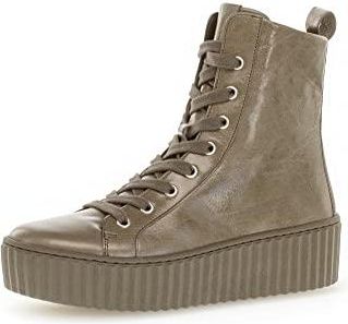 Gabor Femme Bottines, Dame Rangers,Semelle intérieure Amovible,Bottines à Lacets,Bottes,Demi-Bottes,Bottines,Beige (Salbei),40 EU / 6.5 UK