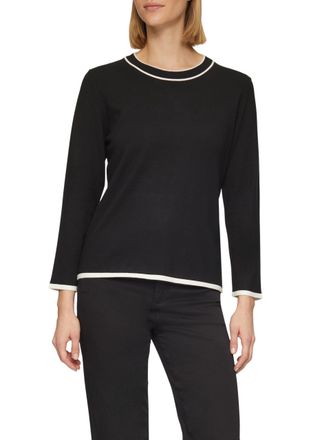 s.Oliver Black Label Damen 2159951 Pullover mit kontrastierter Rippblende, 9999, 36