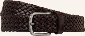 HUGO BOSS Flechtg&uuml;rtel Sash Aus Leder braun