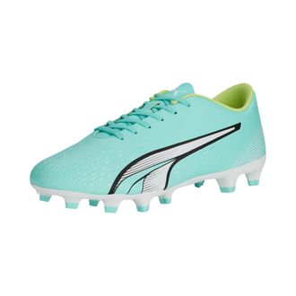 Puma Mens Sport Shoes ULTRA PLAY FG/AG Soccer Shoes, ELECTRIC PEPPERMINT-PUMA WHITE-FAST YELLOW, 42.5