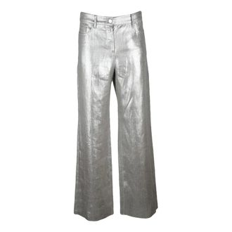 Max Mara Femme, Pantalons, Jaune, Taille: 38 FR Malika Wide Pantalons