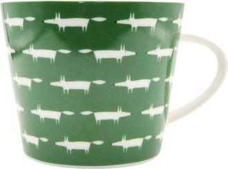 Keith Brymer Jones Scion Living Animal Range Medium Keramiktasse Midi Mr Fox - Mint Leaf - 350 ml