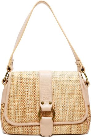 Chloé sac porté épaule en paille (années 2010) - Tons neutres