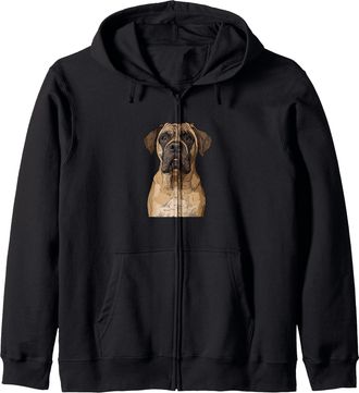 Whyitsme Design Englischer Mastiff-Hund Illustration Kapuzenjacke