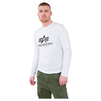 Alpha Industries Alpha Industries Herren Basic T-LS Longsleeve T-Shirt, White, XXL