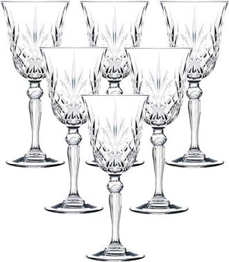 Lorren Home Trends Lot de Verres &agrave; vin - Cristal RCR - Collection Melodia Classique Wine White Wine Stem