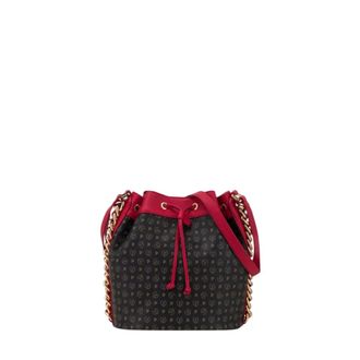 Pollini Heritage Print Crossbody Eimer Tasche - - Bags - Damen - Rot - ONE SIZE