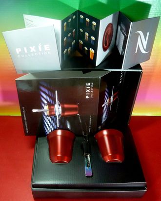 Nespresso Pixie Espresso Decaffeinato Metall Becher Tasse - rot