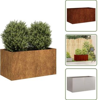 vidaXL Vidaxl - Jardini&egrave;re rouill&eacute; 80x40x40 cm acier inoxydable - Jardini&egrave;re - Jardini&egrave;res - Pot De Fleurs - Support De Jardini&egrave;re