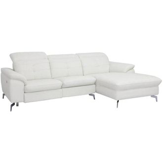 Vente-Unique Vente-unique - Canapé dangle relax électrique en cuir de buffle lismore - Ivoire - Angle droit