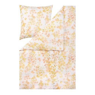 ESTELLA Bettw&auml;sche Adeva | gelb | 155x220 cm + 80x80 cm | b&uuml;gelfreie Qualit&auml;t | pflegeleicht & trocknerfest | ideale Vier-Jahreszeiten-Garnitur | 100% Baumwol