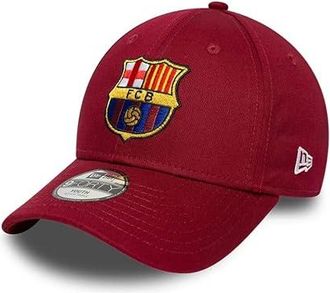 New Era Casquette de baseball FC Barcelona Football Club officiel 2026 avec logo Core - Rouge fonc&eacute; - Pour enfants et jeunes