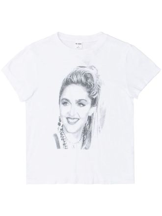 Re/Done Klassisches Madonna T-Shirt - Wei&szlig;