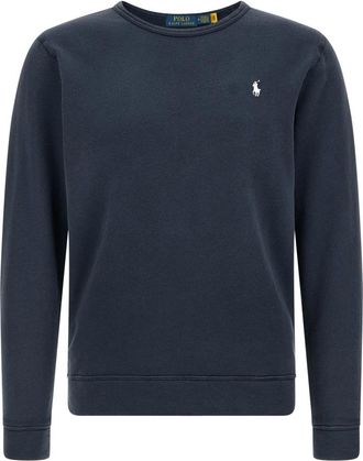 Polo Ralph Lauren Homme, Sweatshirts et sweats &agrave; capuche, Bleu, Taille: L Island Terry Crewneck SweaT-shirt