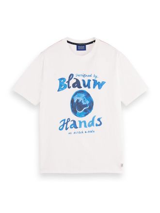 Scotch & Soda Denim Artwork T-Shirt, Offwhite 101, XXL