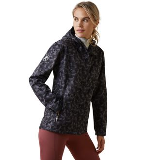 Ariat Womens Spectator Waterproof Jacket Long Sleeve in Periscope Camo Horse, Size Large, by Ariat