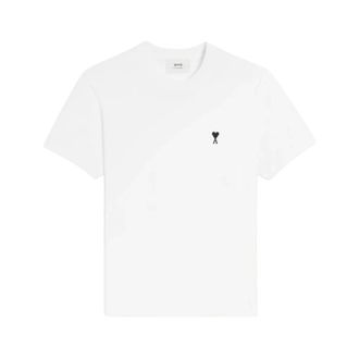 Ami T-shirt Court De Coeur - Femme - Tops - Blanc - Taille: 36 FR