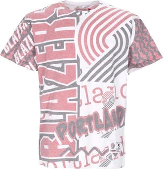 Mitchell & Ness NBA Jumbotron 2.0 Tee Blazers Feier - - Tops - Herren - Mehrfarbig - XL