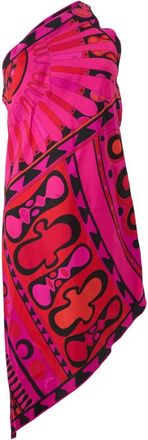 Pucci Soleil Print One-Shoulder Seidenkleid - - Dresses - Damen - Mehrfarbig - XS