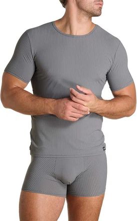 Bruno Banani Herren T-Shirt grau Viskose/Modal unifarben