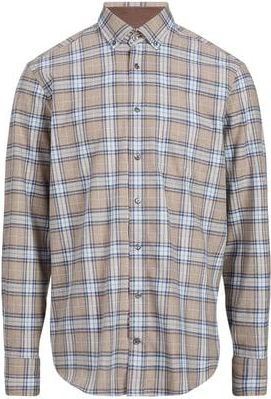van Laack Chemise droite &agrave; carreaux en coton