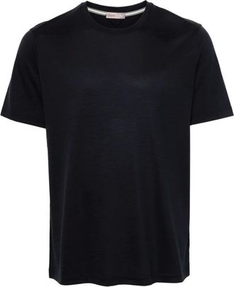 Herno Homme, Tops, Bleu, Taille: 4XL T-shirt Resort en jersey de laine douce
