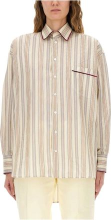 Etro Femme, Blouses et Chemises, Multicolore, Taille: 36 FR Chemise en coton ray&eacute;