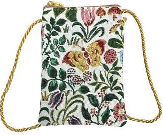 SIGNARE Mini sac &agrave; bandouli&egrave;re tapisserie, porte-monnaie pour femme, sac pour t&eacute;l&eacute;phone intelligent (fleur de printemps)
