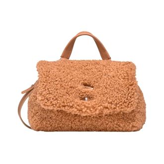 Zanellato Teddy Stoff Postina Schultertasche - - Bags - Damen - Braun - ONE SIZE