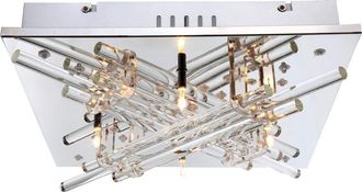 ETC Shop Etc-shop - Deckenleuchte Glasstäbe klar Fernbedienung Farben fixierbar led Picabi