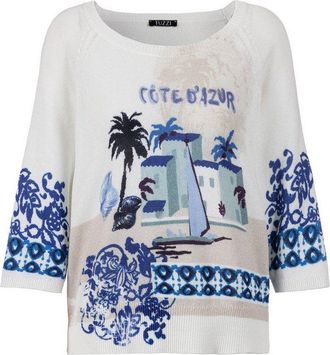 Tuzzi Nero Strickpullover mit Bord&uuml;renprint