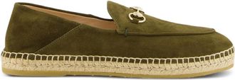 Gucci Horsebit Espadrilles aus Wildleder - Gr&uuml;n
