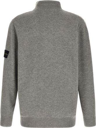 Stone Island Virgin Wool Cardigan - Gray