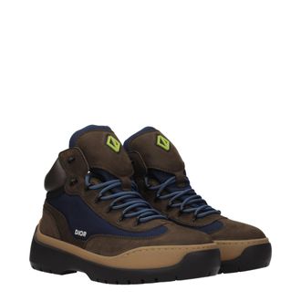 Dior Mens Brown Leather Ankle Boots