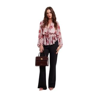 Ted Baker Bluse f&uuml;r Damen, Weite &Auml;rmel (Pink)