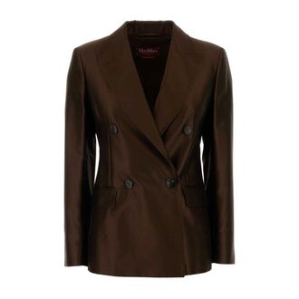 Max Mara Femme, Vestes, Brun, Taille: 46 FR Peccati Blazer