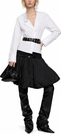 The Attico Asymmetrical Cotton Shirt - White
