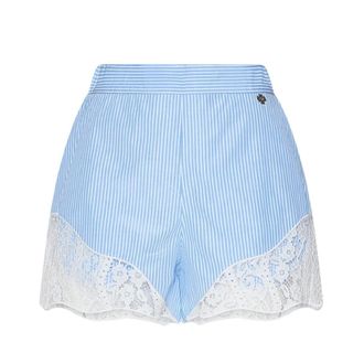 Silvian Heach Femme, Shorts, Bleu, Taille: 40 FR Shorts inserto decorativo a contrasto