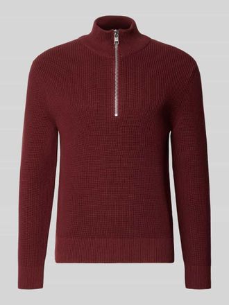 Marc O'Polo Denim Pullover mit Rei&szlig;verschlusskragen