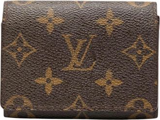 Louis Vuitton Porte-cartes vintage Louis Vuitton en toile Monogram pr&eacute;-poss&eacute;d&eacute; - Femme - Pre-owned - Brun - Taille: ONE Size