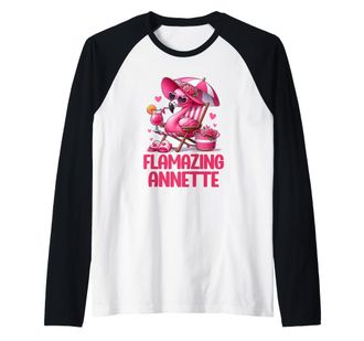 BDAZ Flamazing Annette Pink Flamingo Tropical Beach Trip Damen Raglan