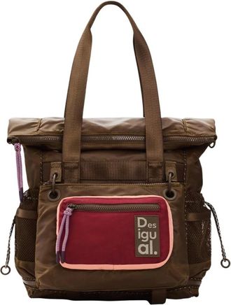 Desigual Femme, Sacs, Brun, Taille: ONE Size Sac &agrave; dos multiposition Voyager