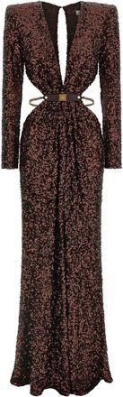 Elisabetta Franchi Robe De Soir&eacute;e - Marron