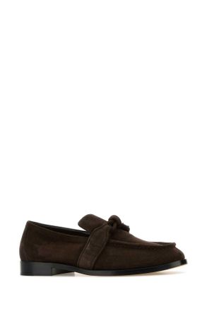 Bottega Veneta Mens Brown Suede Astaire Loafers Fondant Mocassini