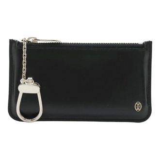 Cartier Pre-owned Pasha &Eacute;tui &agrave; Monnaie en Cuir Noir - Femme - Pre-owned - Noir - Taille: ONE Size