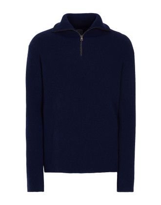 8 by YOOX WOOL BLEND RIB-KNIT FULL-ZIP JUMPER