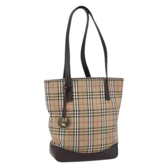 Burberry Tote en toile Pre-owned - Femme - Pre-owned - Beige - Taille: ONE Size