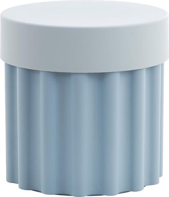 HowHomely Couchtisch 36x36x37 cm Design blau Beistelltisch Leichter Seitentisch aus Kunststoff mit gl&auml;nzender Oberfl&auml;che Nachttisch dekoratives Element