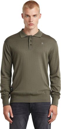 G-Star G-Star RAW Mens Premium core dunda Knit Polo Shirt, Braun (Turf D25066-D847-273), L