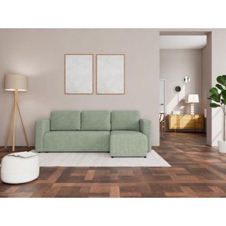 Best Mobilier Bestmobilier - Canopy - canapé dangle réversible 4 places convertible avec coffre en velours côtelé